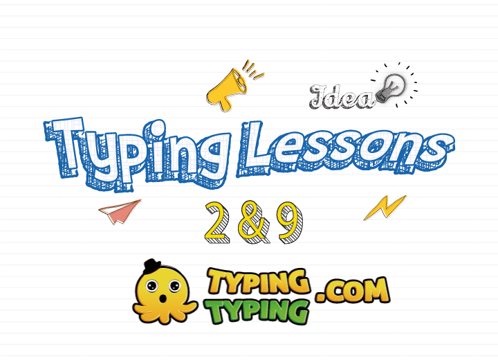 Typing Lessons: 2, 9 and Space Keys - TypingTyping